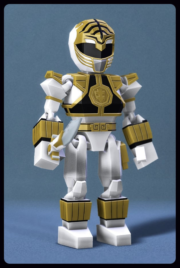 Low Poly Flexi White Ranger — Nikko Industries