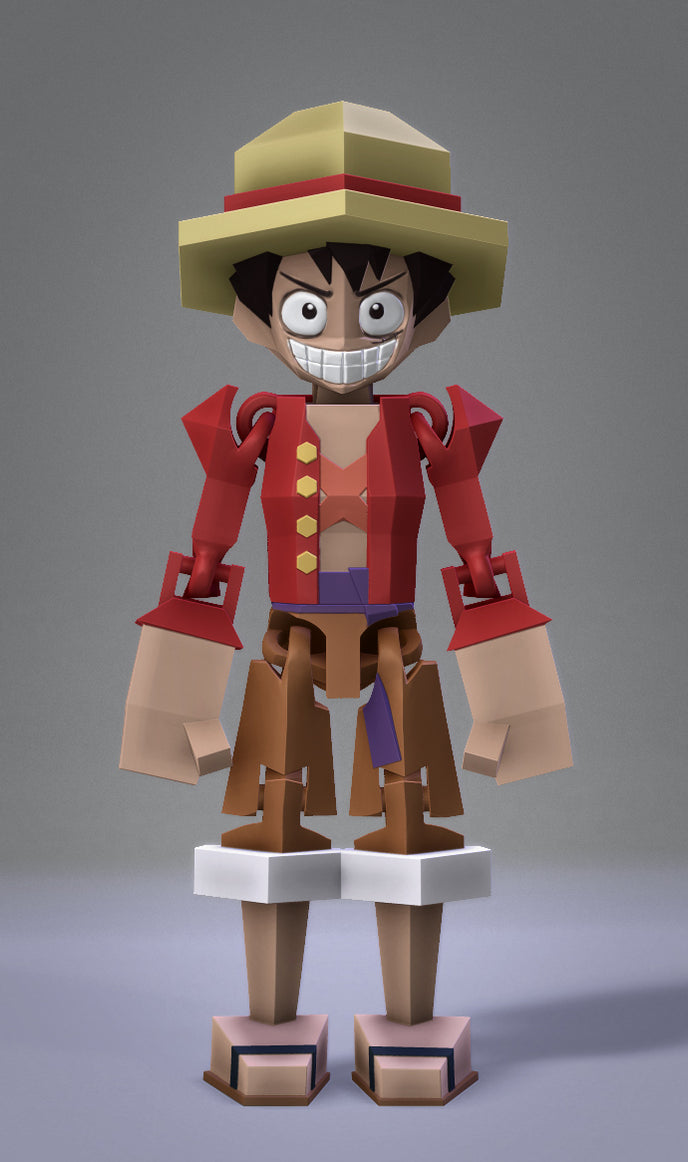 Low Poly Flexi Luffy — Nikko Industries