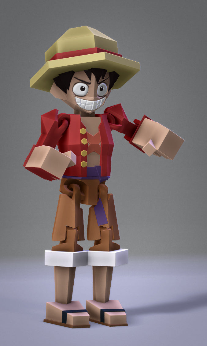 Low Poly Flexi Luffy — Nikko Industries