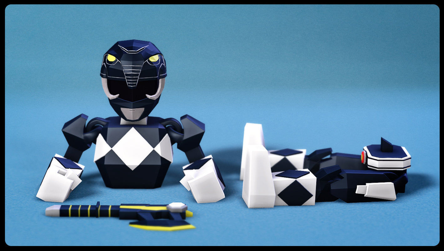 Low Poly Black Ranger — Nikko Industries