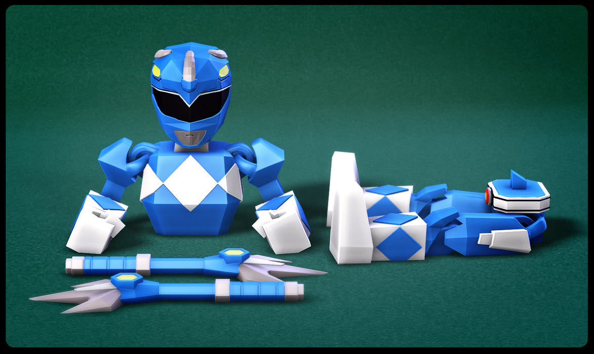 Low Poly Flexi Blue Ranger — Nikko Industries