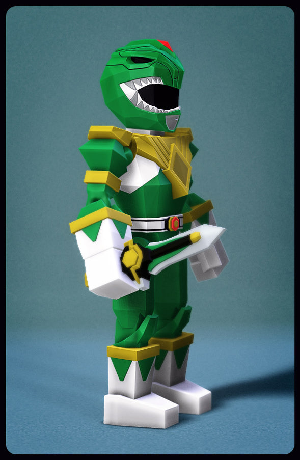 Low Poly Flexi Green Ranger — Nikko Industries