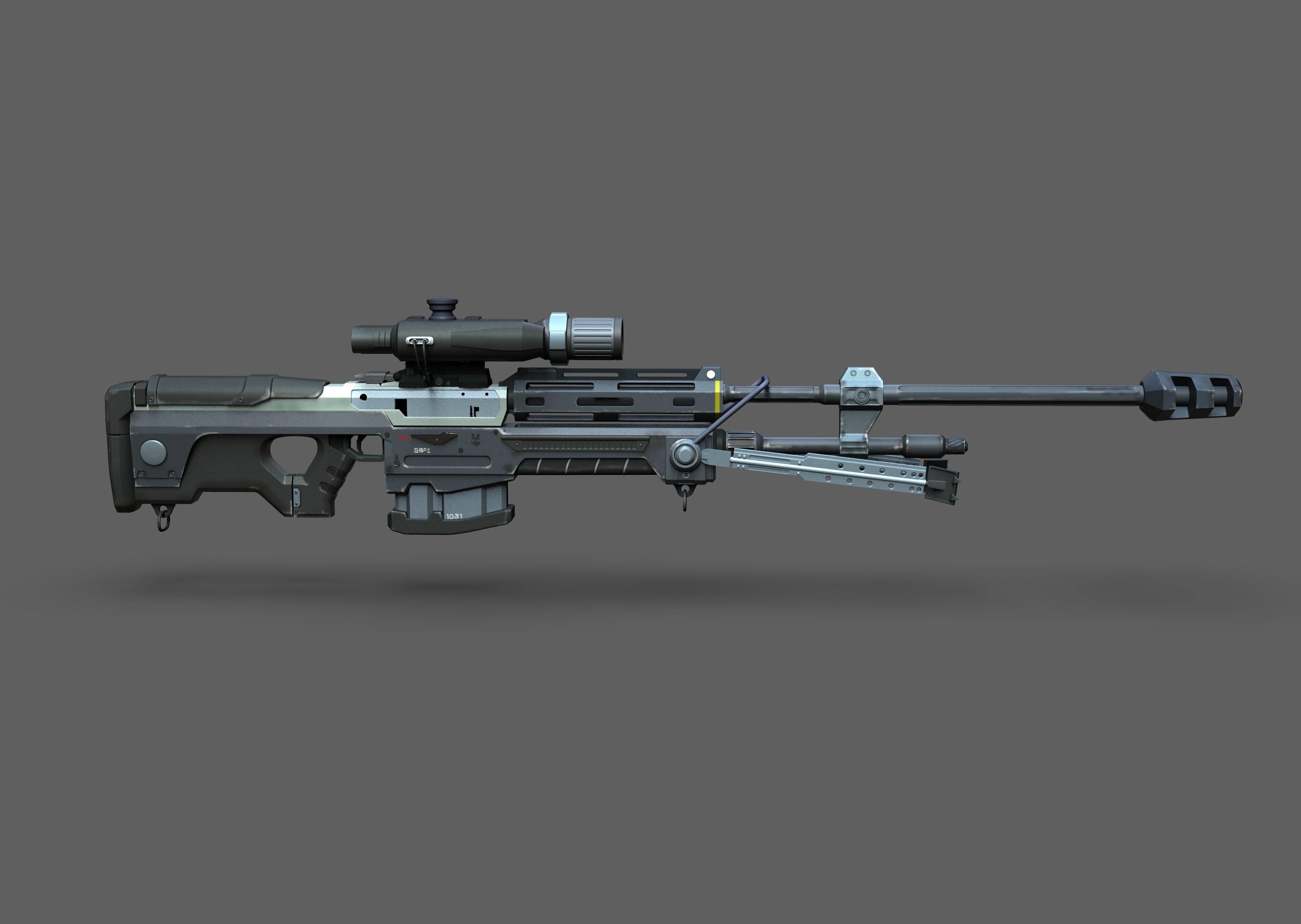Halo SRS99 50Cal Sniper Rifle STL — Nikko Industries