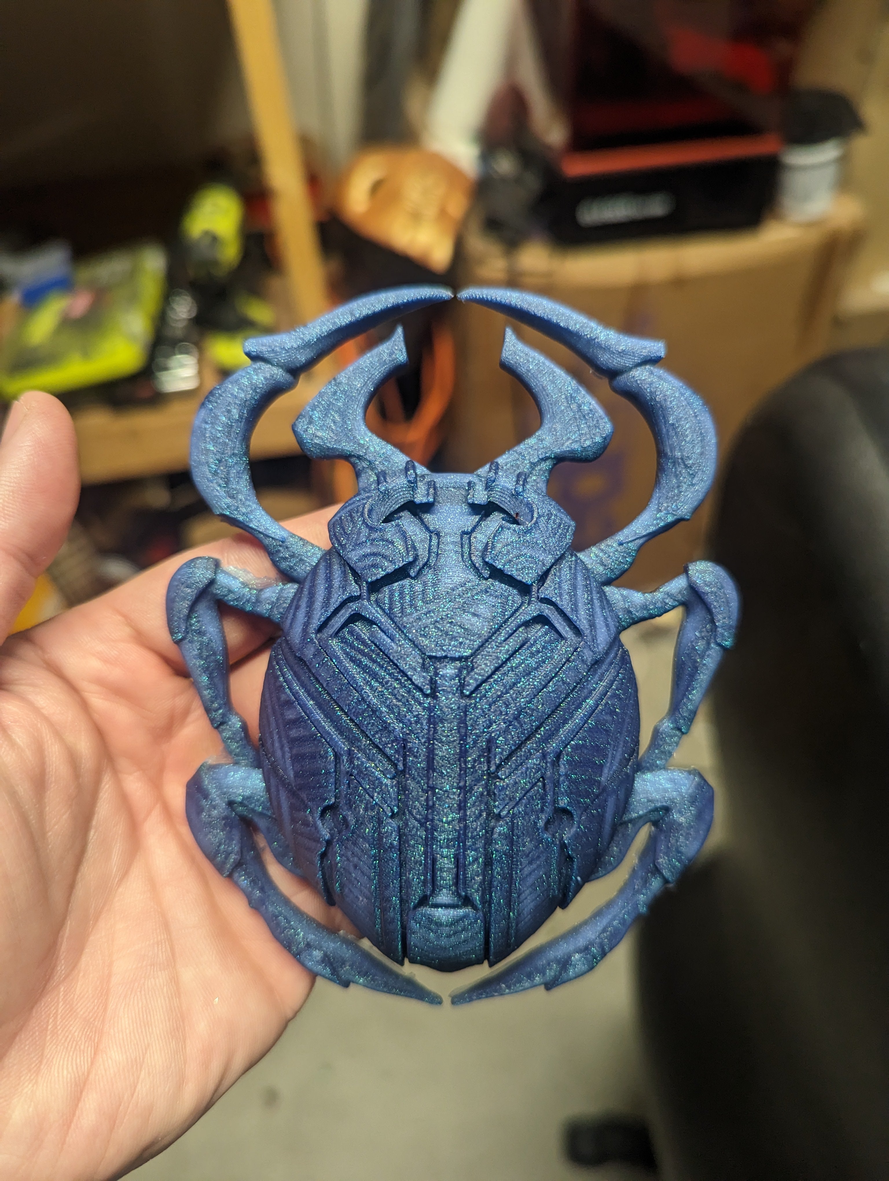 Static Blue Beetle Scarab — Nikko Industries
