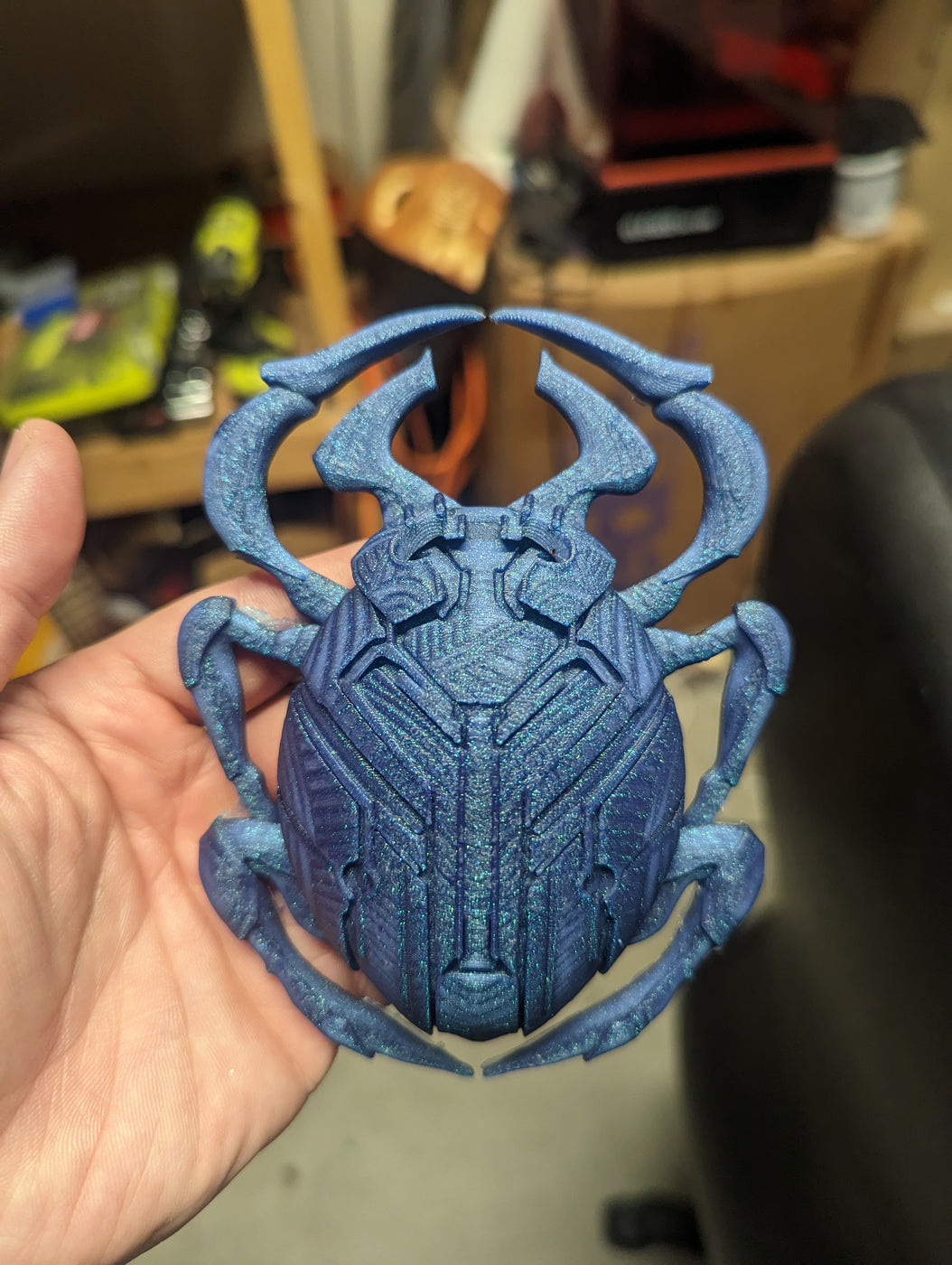 Static Blue Beetle Scarab — Nikko Industries