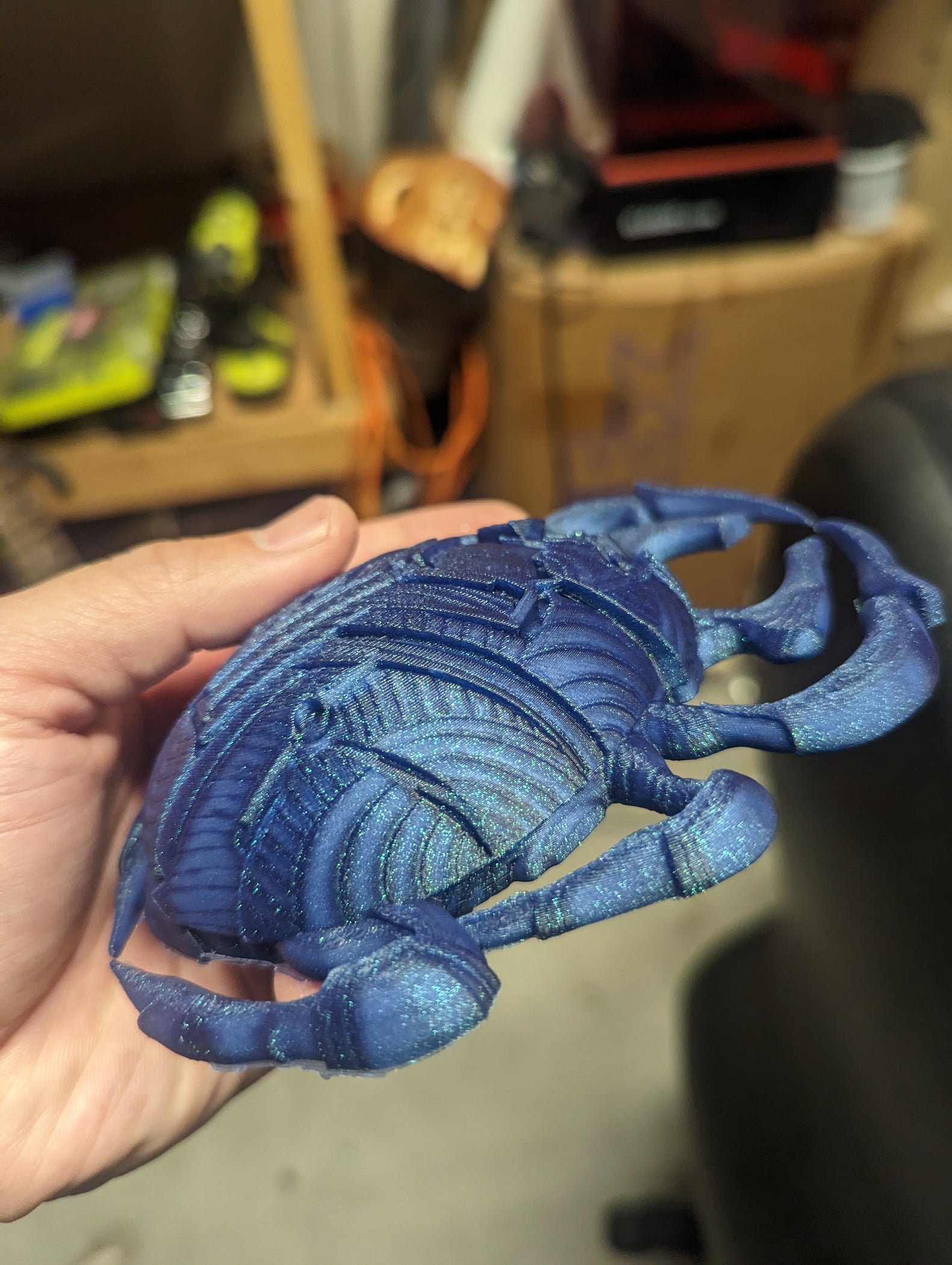 Static Blue Beetle Scarab — Nikko Industries