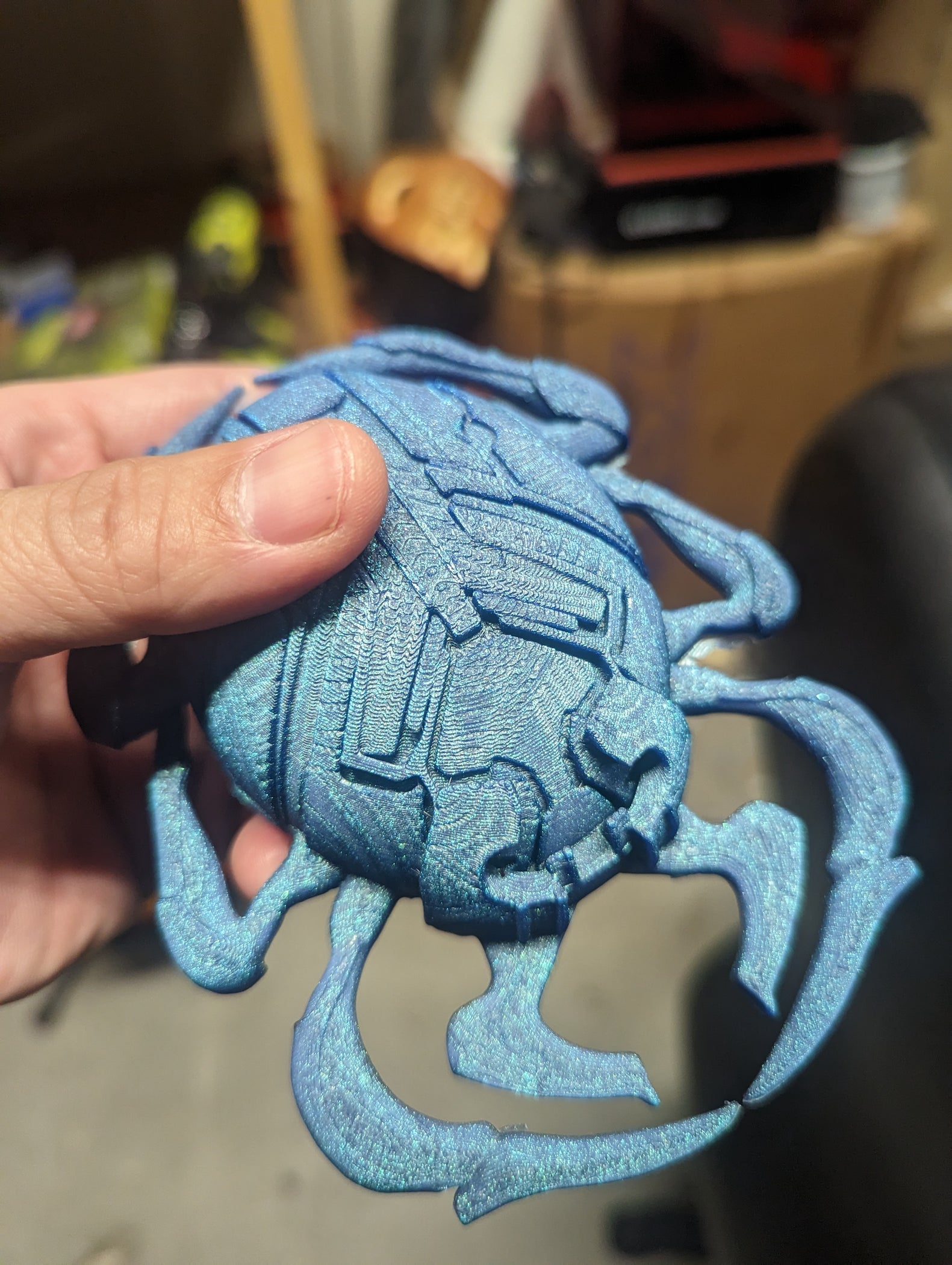 Static Blue Beetle Scarab — Nikko Industries