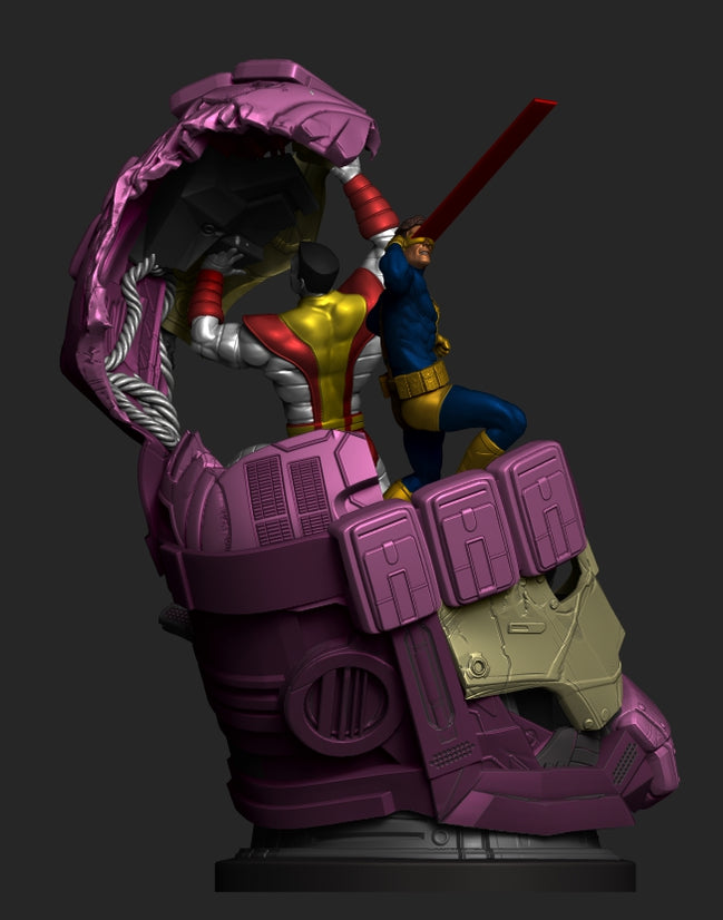 Cyclops and Colossus Vs Sentinel STL — Nikko Industries