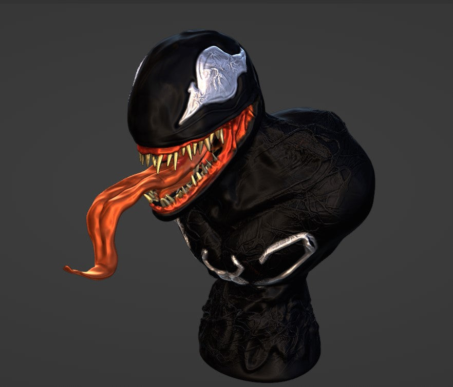 Free Venom Bust STL — Nikko Industries