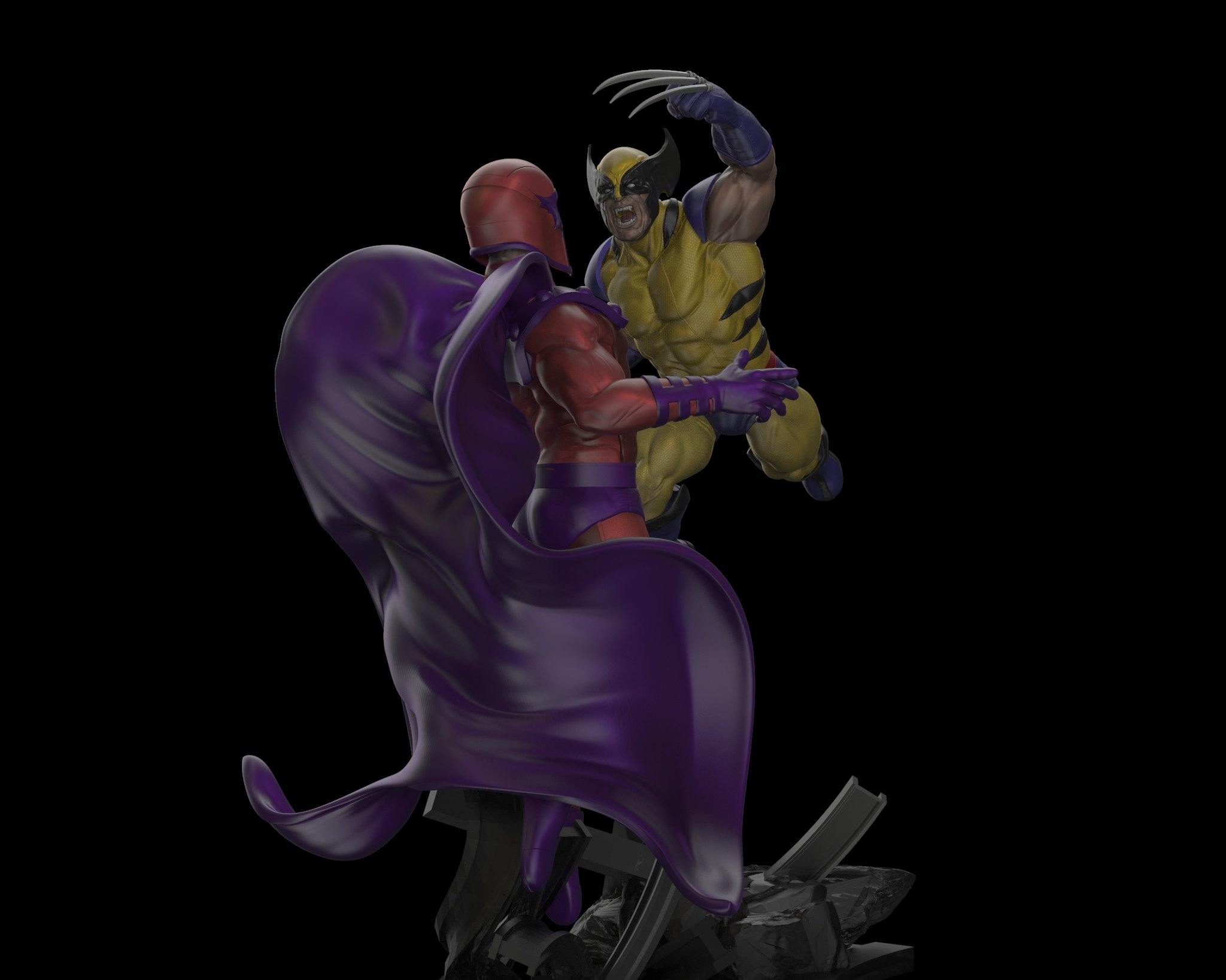 Wolverine VS Magneto Diorama STL — Nikko Industries