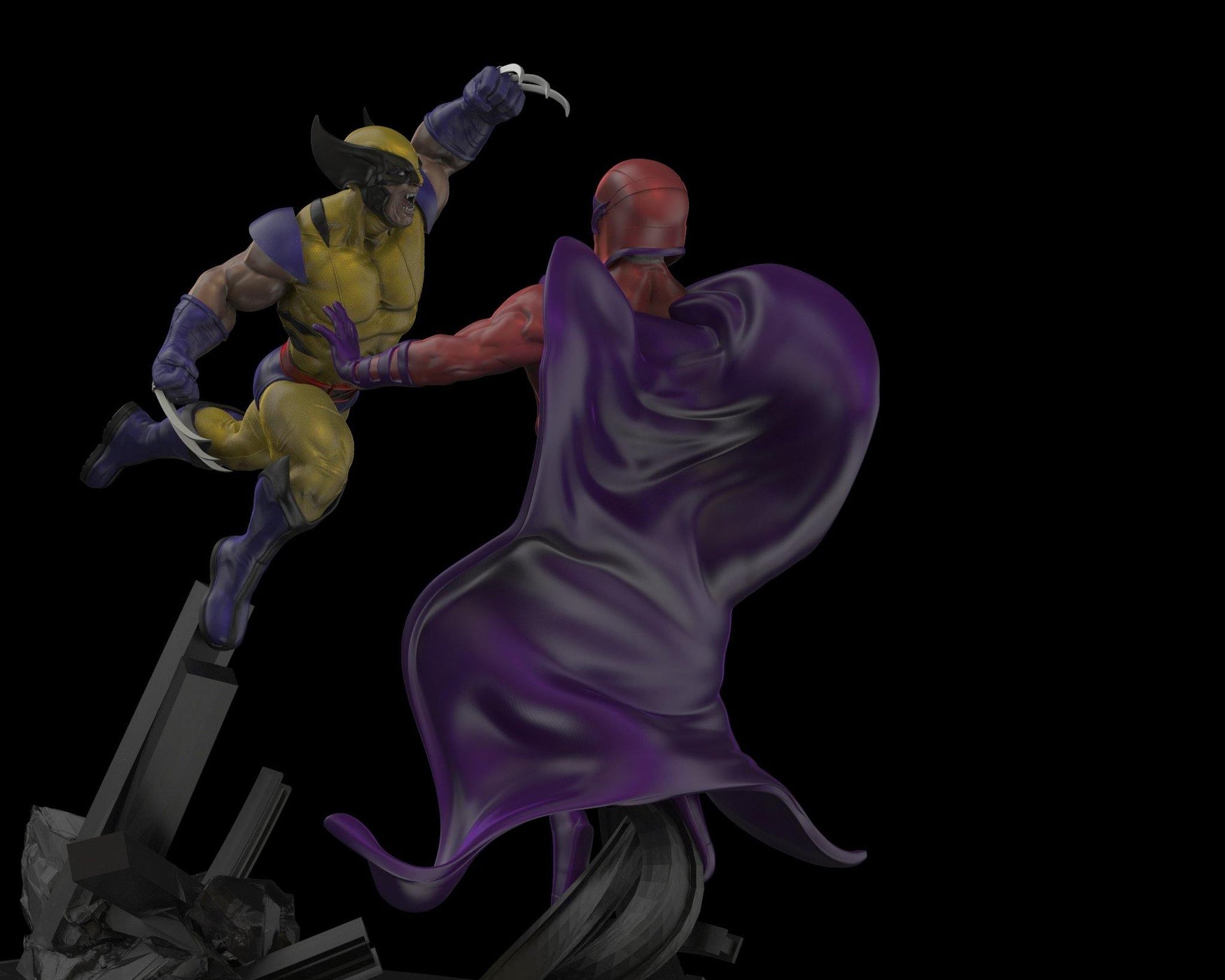 Wolverine VS Magneto Diorama STL — Nikko Industries