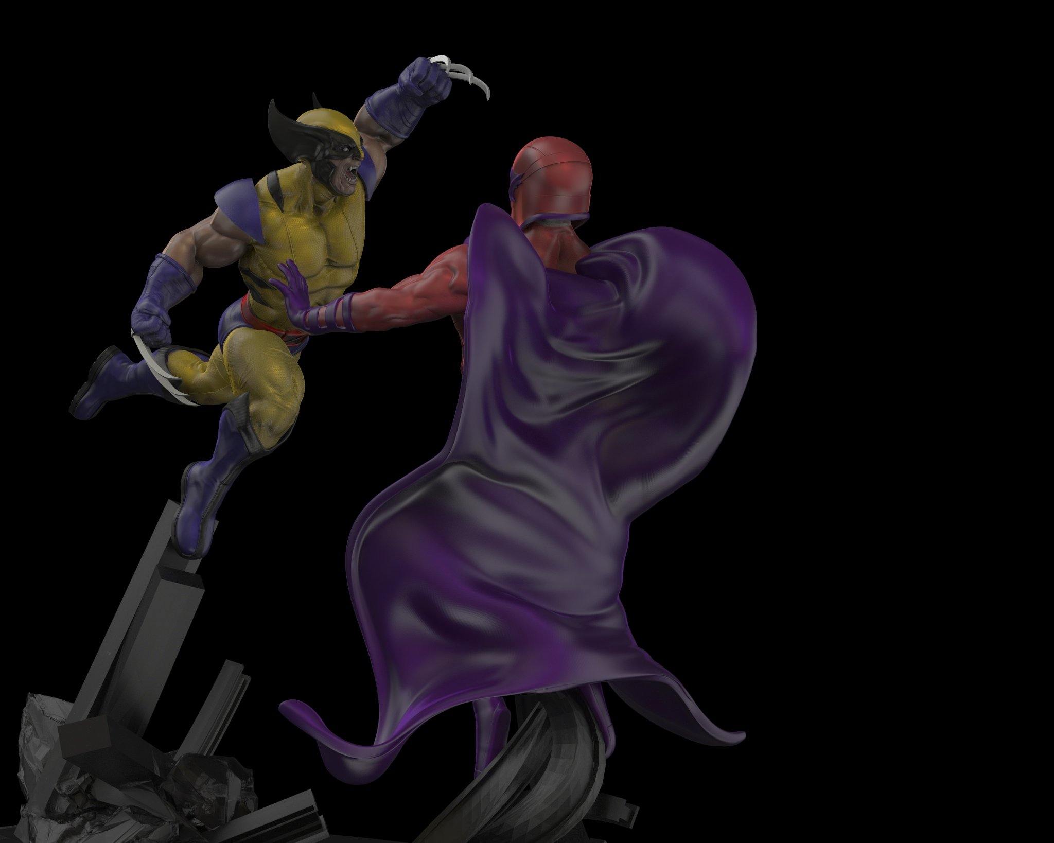 Wolverine VS Magneto Diorama STL — Nikko Industries