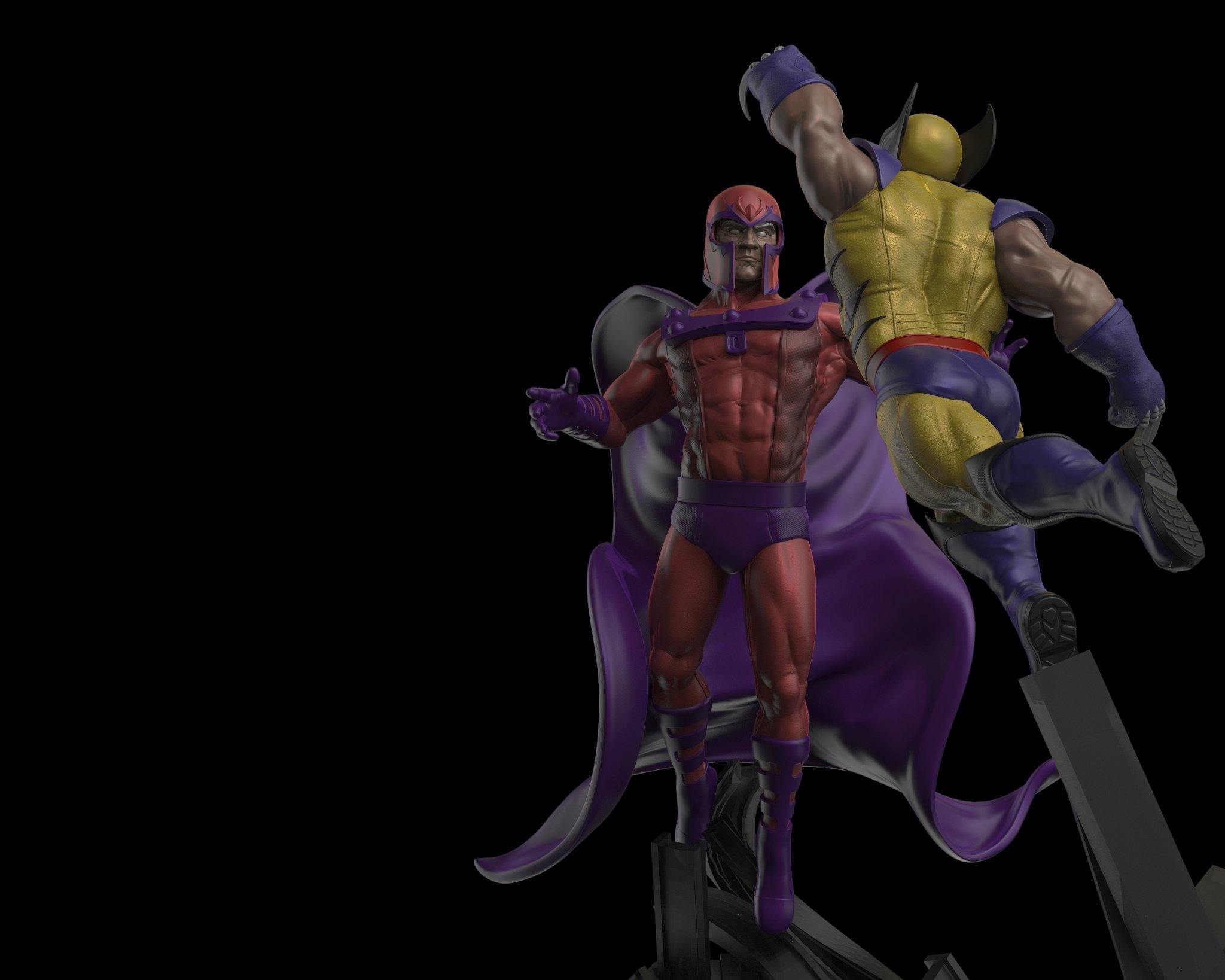 Wolverine VS Magneto Diorama STL — Nikko Industries