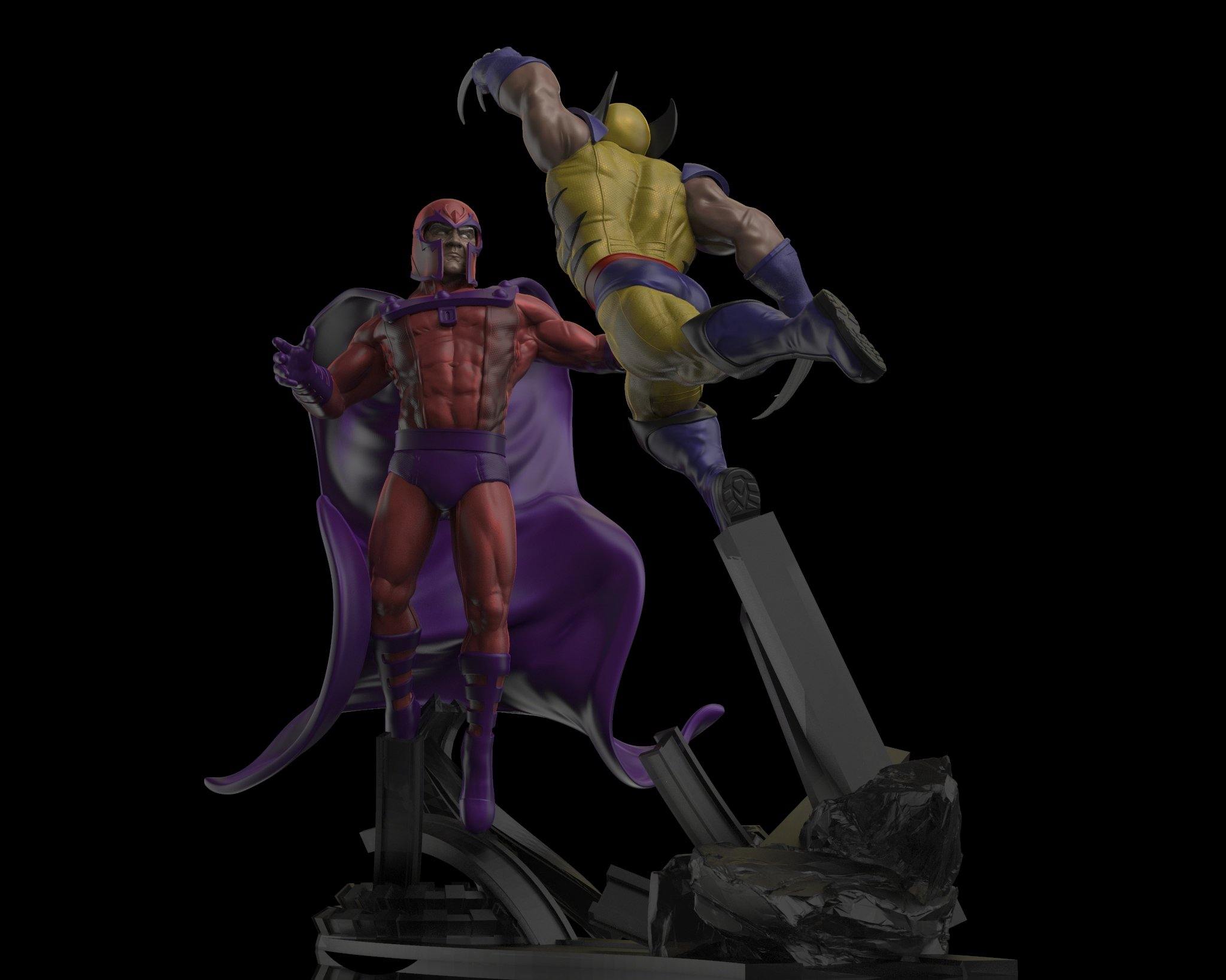 Wolverine VS Magneto Diorama STL — Nikko Industries