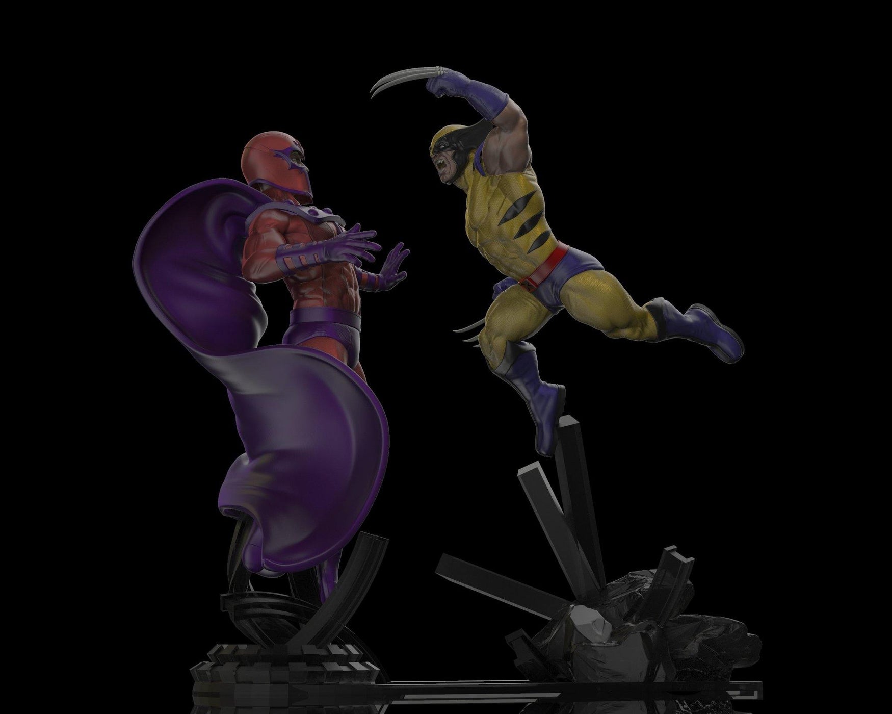 Wolverine VS Magneto Diorama STL — Nikko Industries