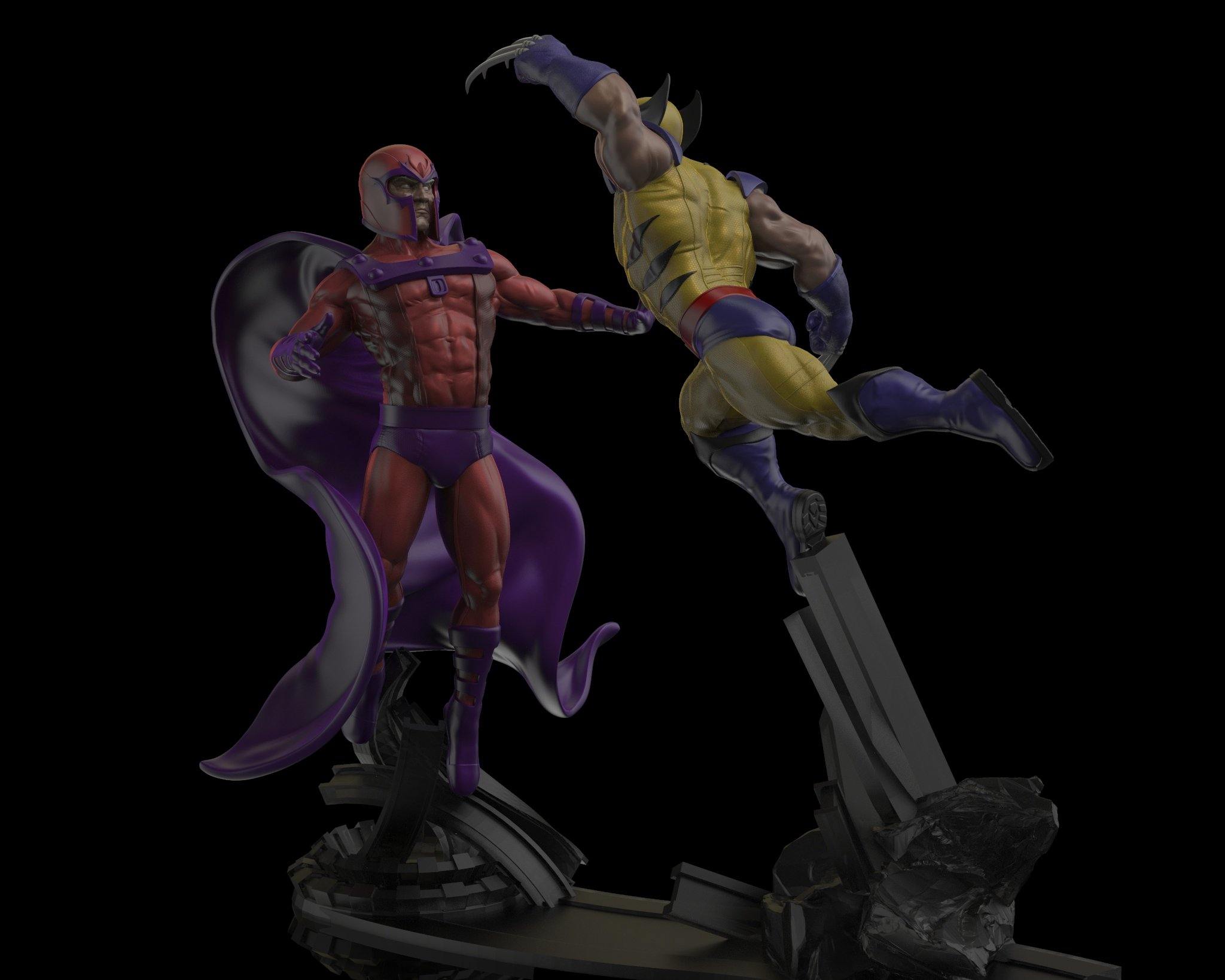 Wolverine VS Magneto Diorama STL — Nikko Industries