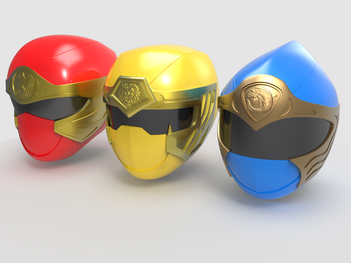 Power Rangers Ninja Storm Helmets STL — Nikko Industries